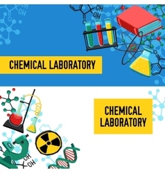 Laboratory equipment decorative icons set Vector Image