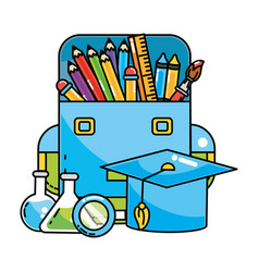 Study elements cartoon Royalty Free Vector Image