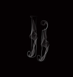 Smoke font letter w Royalty Free Vector Image - VectorStock