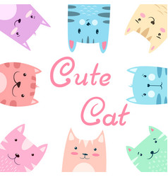 Cute cat meow Royalty Free Vector Image - VectorStock