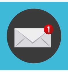 Cartoon email inbox with yellow envelope Vector Image