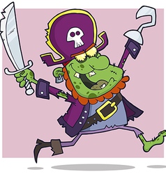 Cartoon green zombie Royalty Free Vector Image