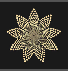 Abstract dotted flower shape design element Vector Image