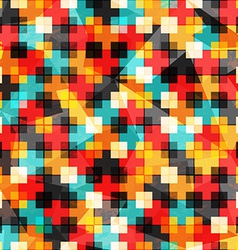 Rainbow color geometric seamless pattern Vector Image