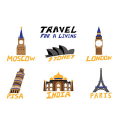 Paris london roma Royalty Free Vector Image - VectorStock