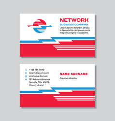Business visit card template with logo - concept Vector Image
