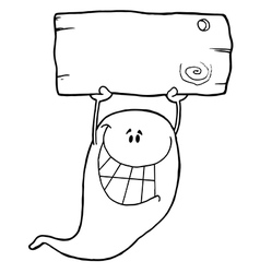 Police cute ghost character cartoon Royalty Free Vector