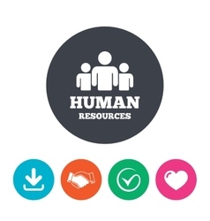 Human resources sign icon hr symbol Royalty Free Vector