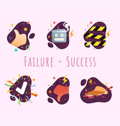 Success error warning info notification Royalty Free Vector