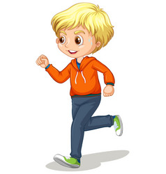 Girl doing running exercise cartoon character Vector Image