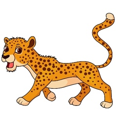 Cartoon smiling cheetah Royalty Free Vector Image