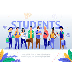 College students nationalities Royalty Free Vector Image