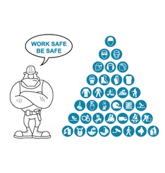 Health safety icons Royalty Free Vector Image - VectorStock