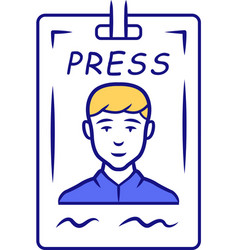 Press reporter id card template Royalty Free Vector Image