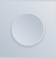 White rectangle button 3d web interface element Vector Image