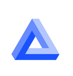 Penrose triangle geometric optical Royalty Free Vector Image