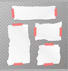 Realistic torn paper set with ripped edges space Vector Image