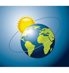 Solar system showing planets around sun Royalty Free Vector