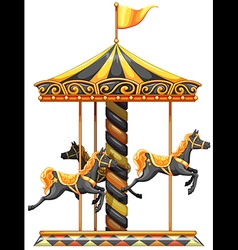 A merry-go-round ride Royalty Free Vector Image
