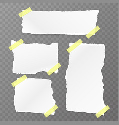 Realistic torn paper set with ripped edges space Vector Image