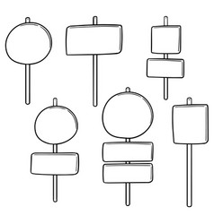 Set of direction post Royalty Free Vector Image