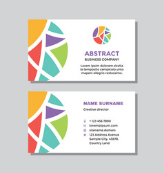Business visit card template with logo - concept Vector Image