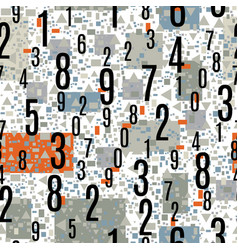 Seamless pattern with the numbers Royalty Free Vector Image