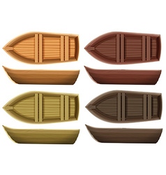 Four boats parking at the pier Royalty Free Vector Image