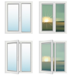 Open window template view Royalty Free Vector Image