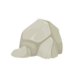 Natural stone landscape element gray cartoon Vector Image