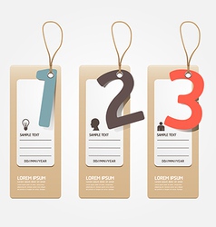 Modern design template used for number banner Vector Image