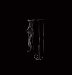 Smoke font letter w Royalty Free Vector Image - VectorStock