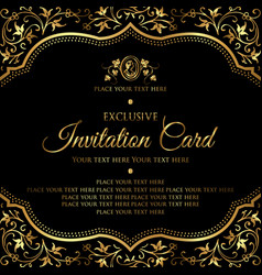 Luxury template for invitation card Royalty Free Vector