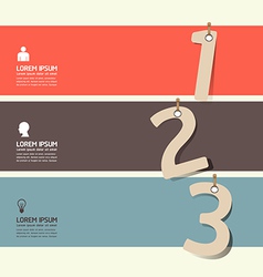Modern design template used for number banner Vector Image