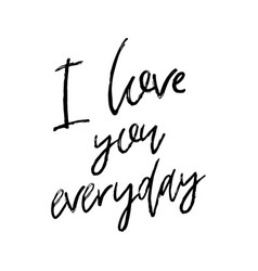 Romantic text with roses isolated on white Vector Image