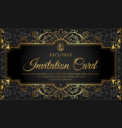 Exclusive invitation card Royalty Free Vector Image