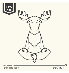 Moose and lettering monochrome Royalty Free Vector Image