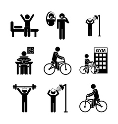 Daily weekly routine printable template Royalty Free Vector