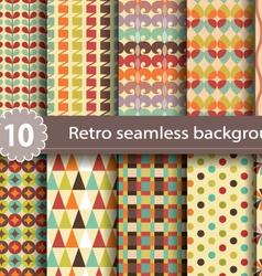 8 seamless geometric patterns Royalty Free Vector Image
