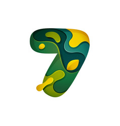 7 logo number seven medieval grunge gothic Vector Image