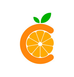 Oranges whole and slices Royalty Free Vector Image