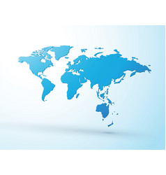 World map connection blue background Royalty Free Vector