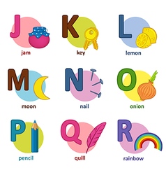 Alphabet animals from a to i Royalty Free Vector Image