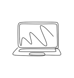 Simple black color desktop computer logo icon Vector Image