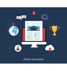 Online language courses Royalty Free Vector Image