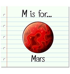 Flashcard letter m is for mad Royalty Free Vector Image