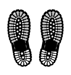 Shoe print silhouettes vector by rheyes - Image #931232 - VectorStock