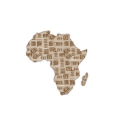 African woman face profile map of africa Vector Image