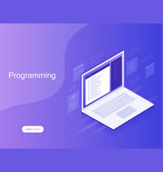 Software development banner Royalty Free Vector Image