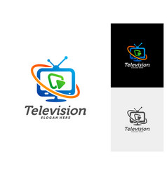 Logo screen tv color range Royalty Free Vector Image